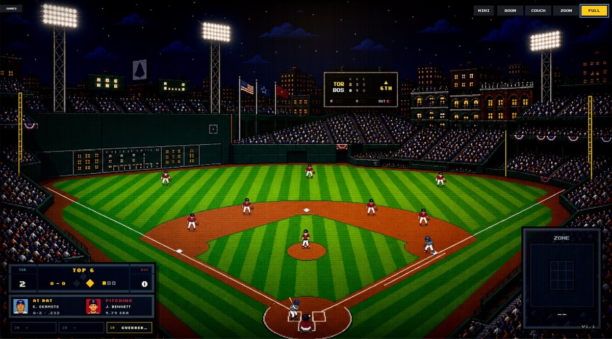 Watch Baseball Games in Realtime in 8-Bit View